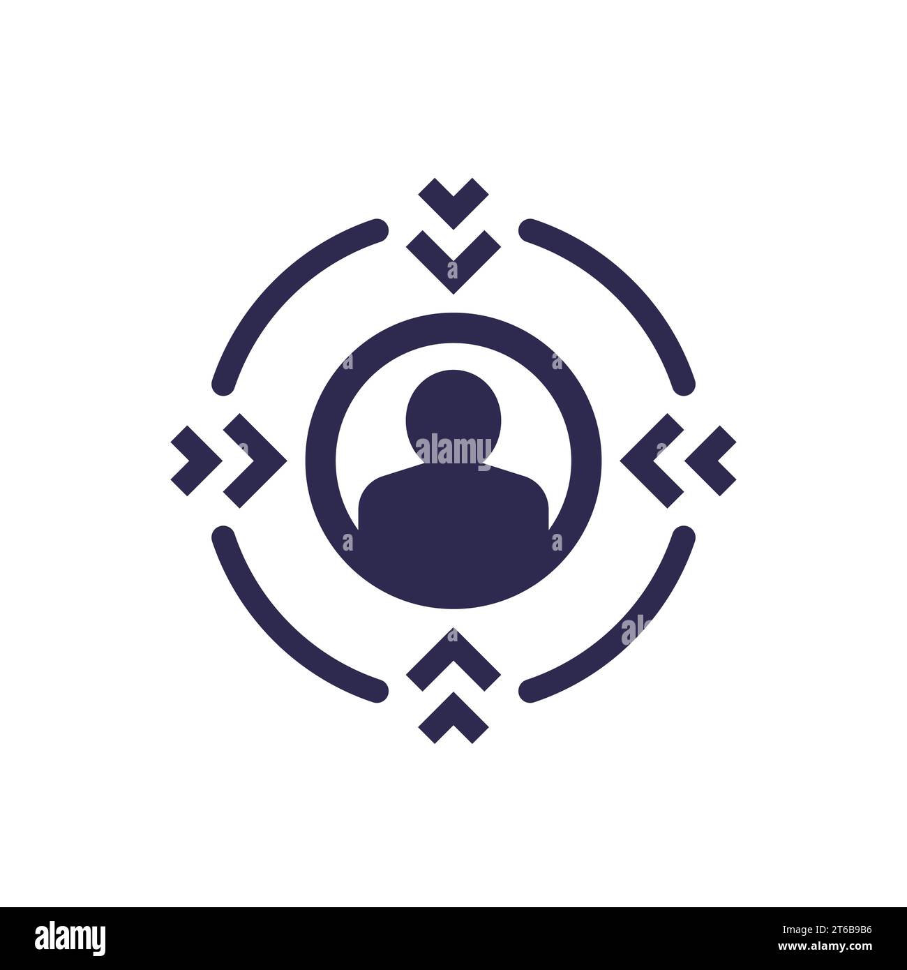 Focus on client icon, customer centricity vector Stock Vector Image ...