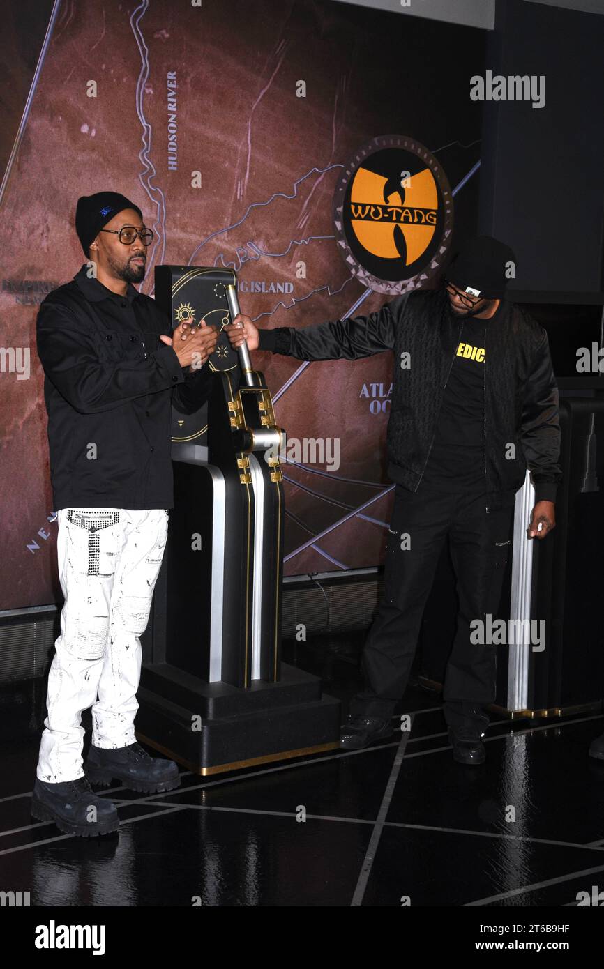 NEW YORK, NY - NOVEMBER 9: RZA and Method Man pictured as the Wu-Tang Clan Celebrate the 30th ...