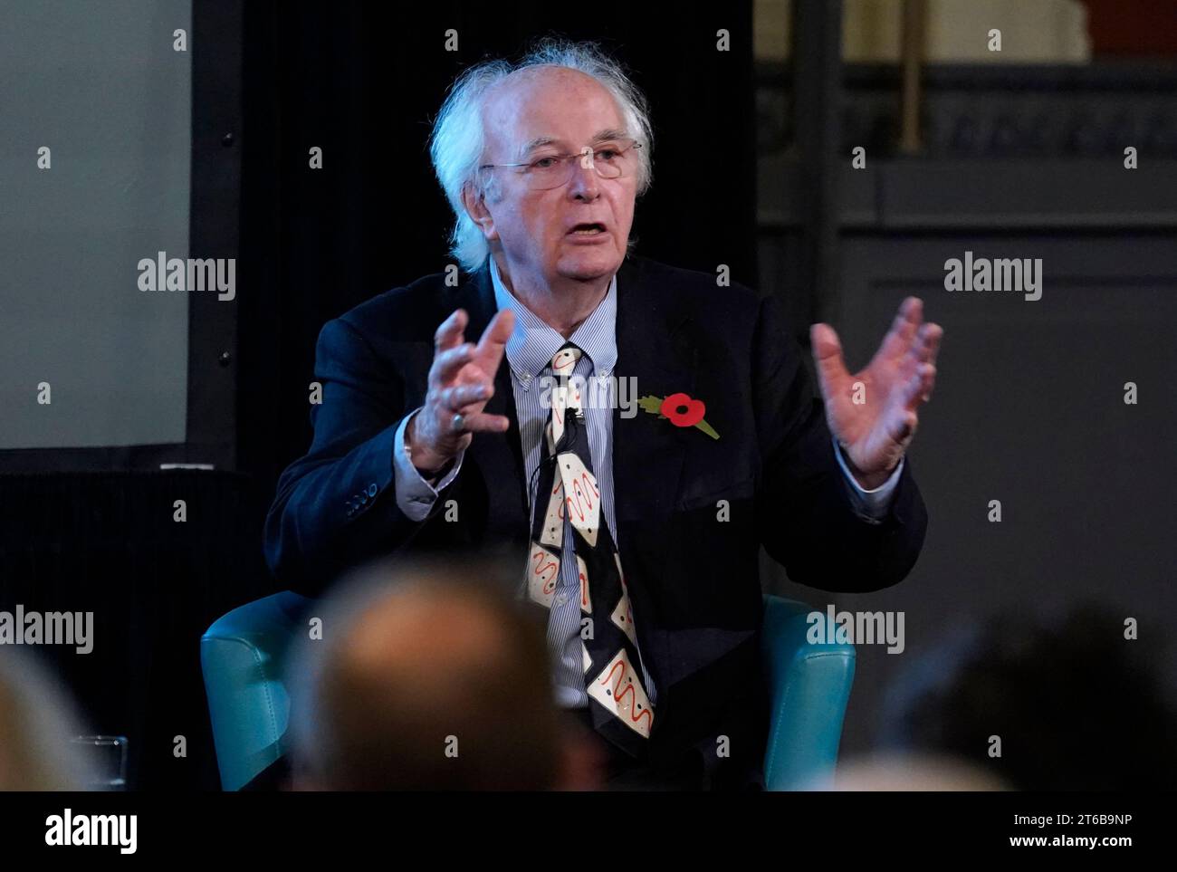 Sir Philip Pullman during a talk with Bodley's Librarian Richard ...