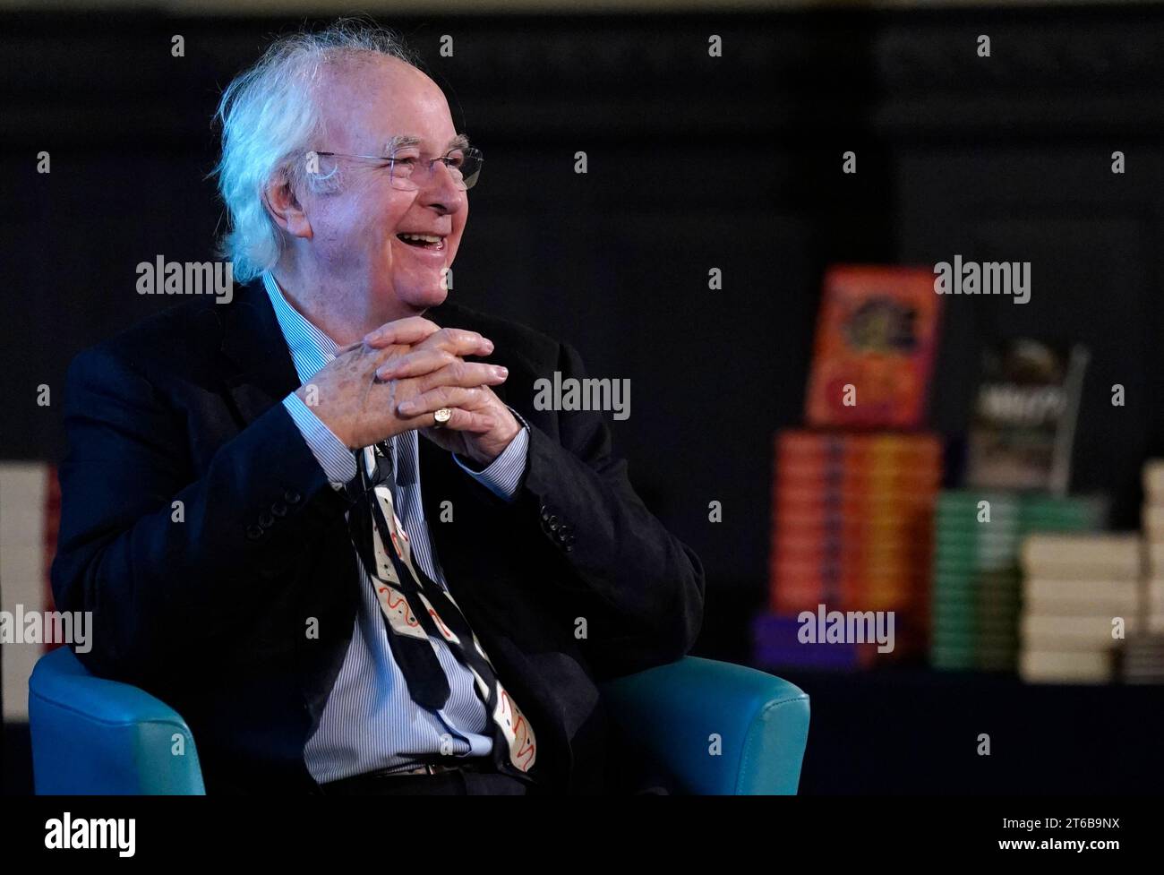 Sir Philip Pullman during a talk with Bodley's Librarian Richard ...