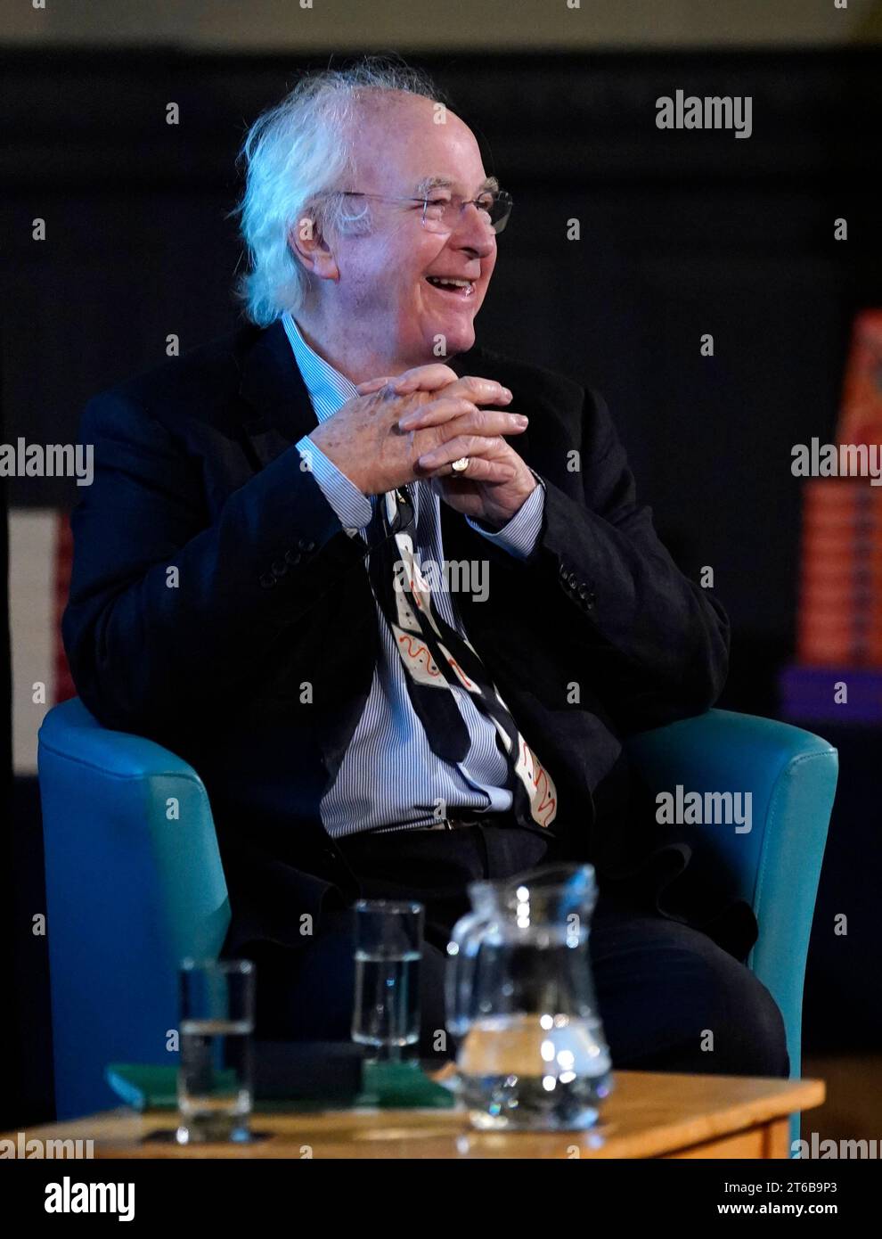 Sir Philip Pullman during a talk with Bodley's Librarian Richard ...