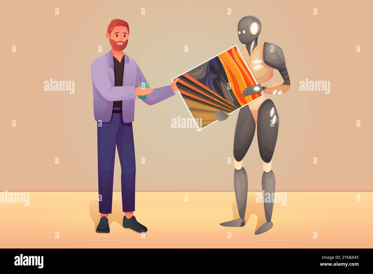 Sale of AI generated artwork and design, copyright vector illustration ...