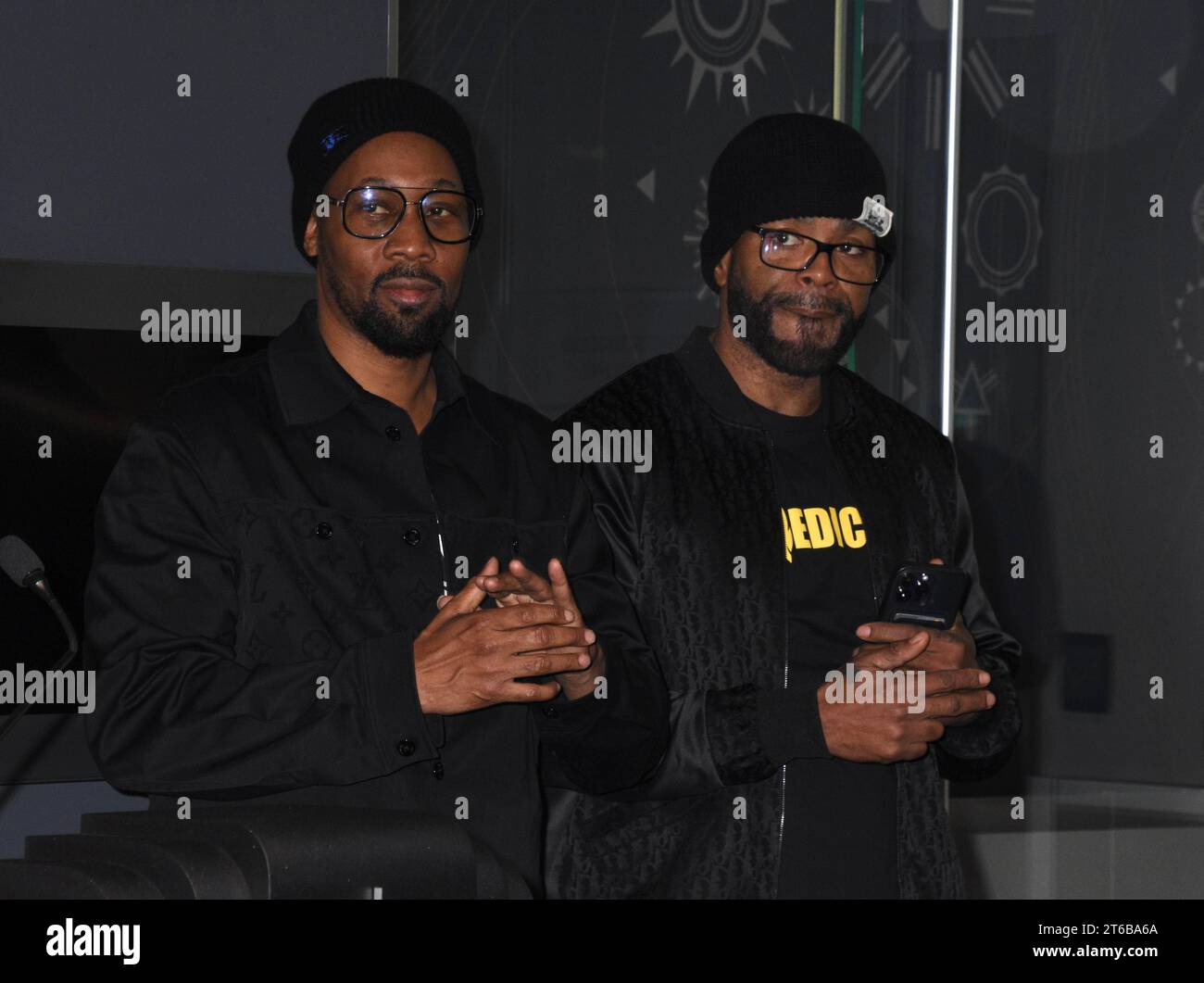 NEW YORK, NY - NOVEMBER 9: RZA and Method Man pictured as the Wu-Tang Clan Celebrate the 30th ...