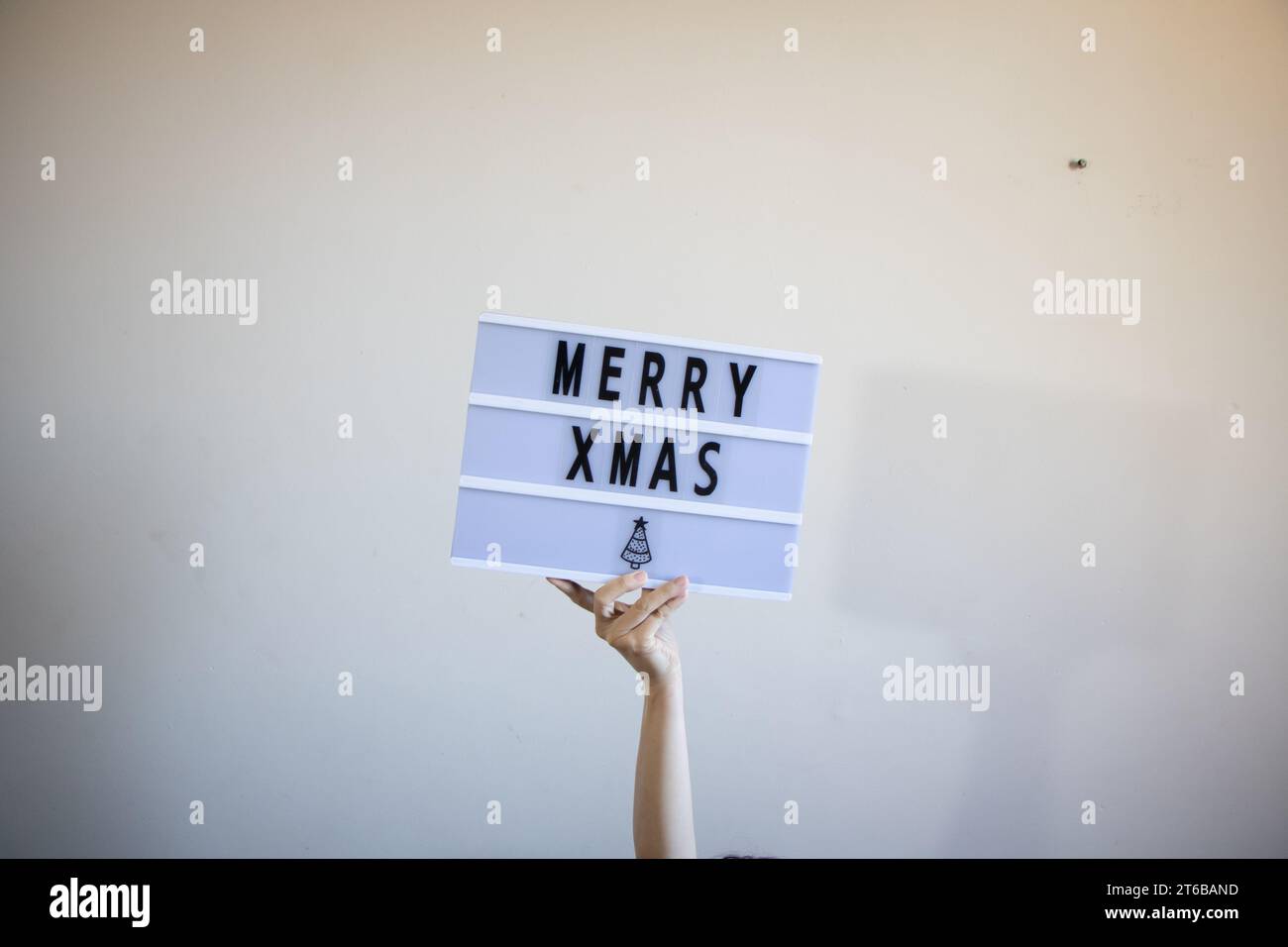 Merry christmas sign hand hi-res stock photography and images - Alamy
