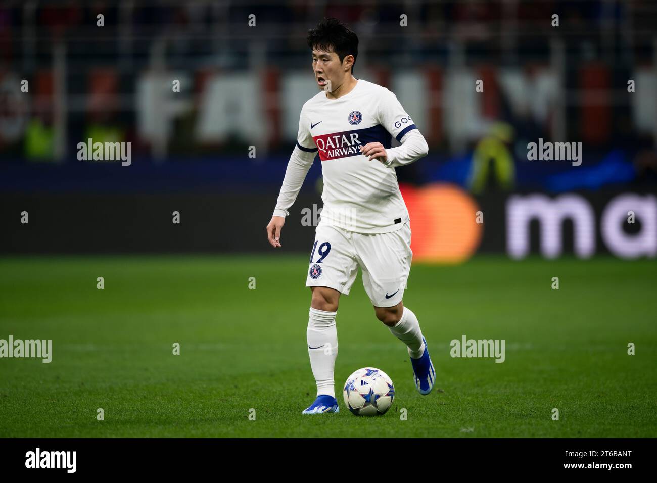 Lee Kang-in of Paris Saint-Germain FC in action during the UEFA ...
