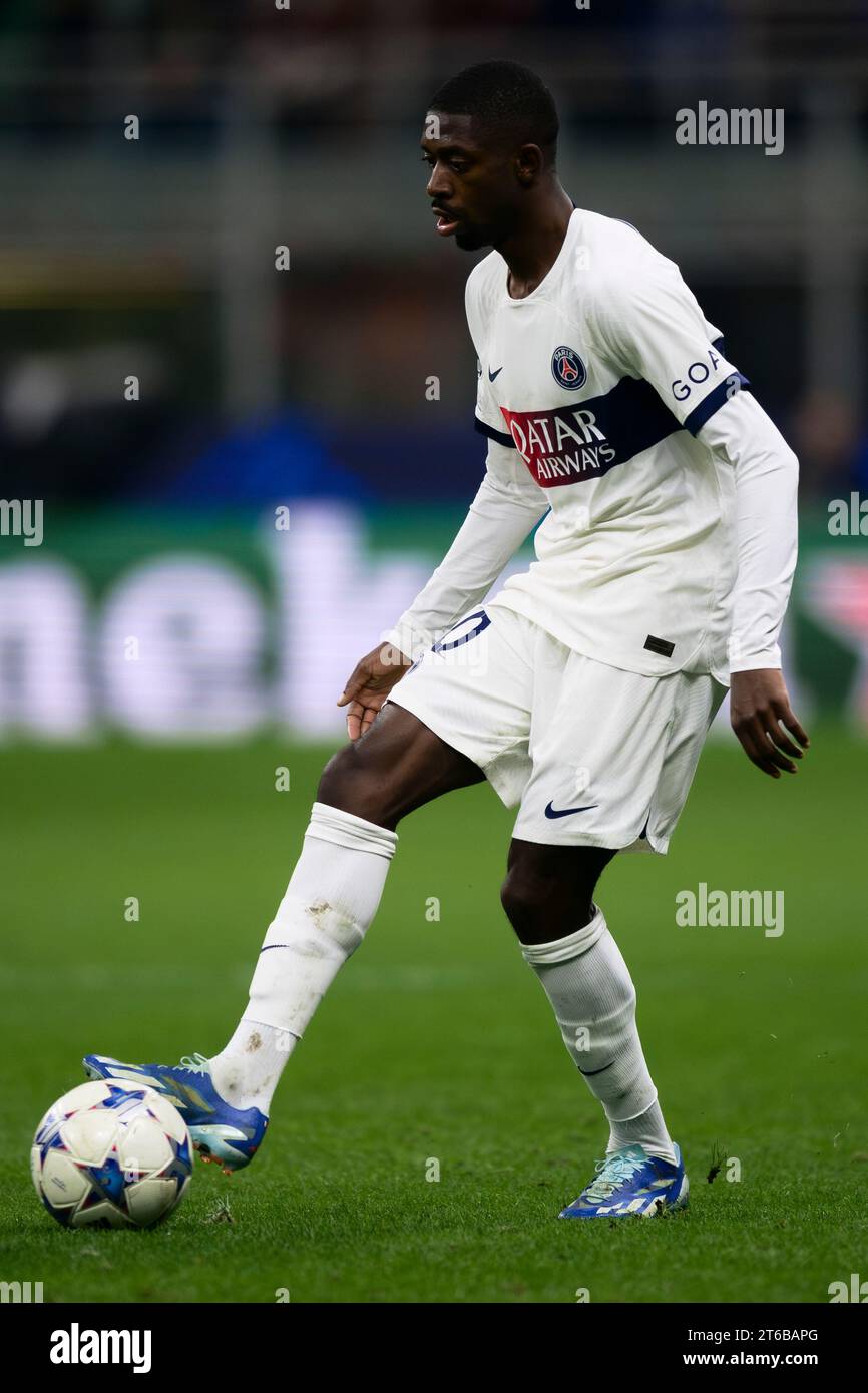 Ousmane Dembele of Paris Saint-Germain FC in action during the UEFA ...