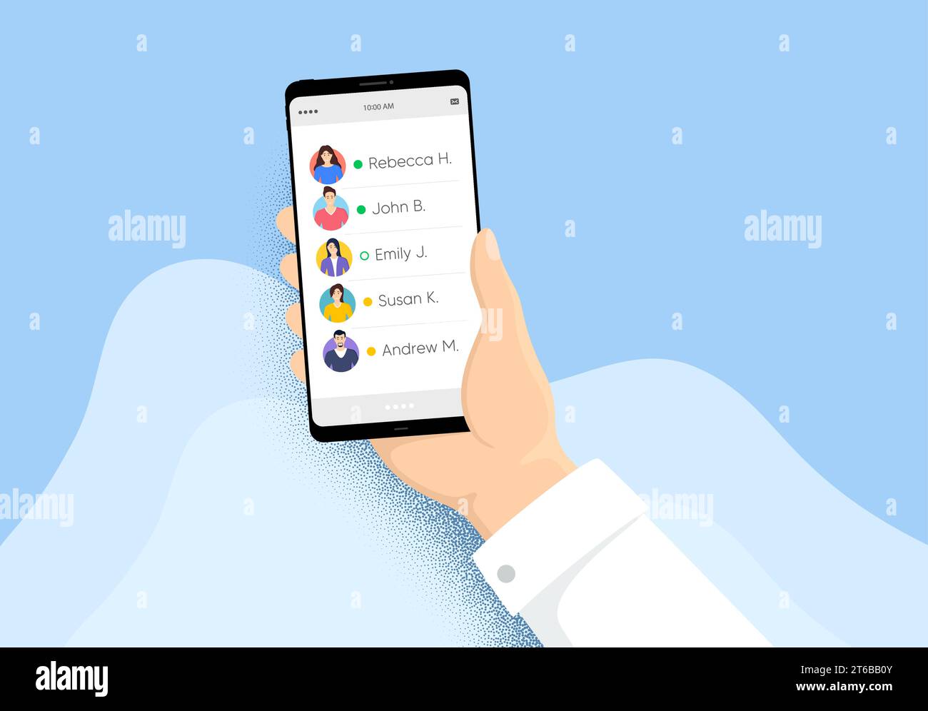 List of contacts Stock Vector Images - Alamy