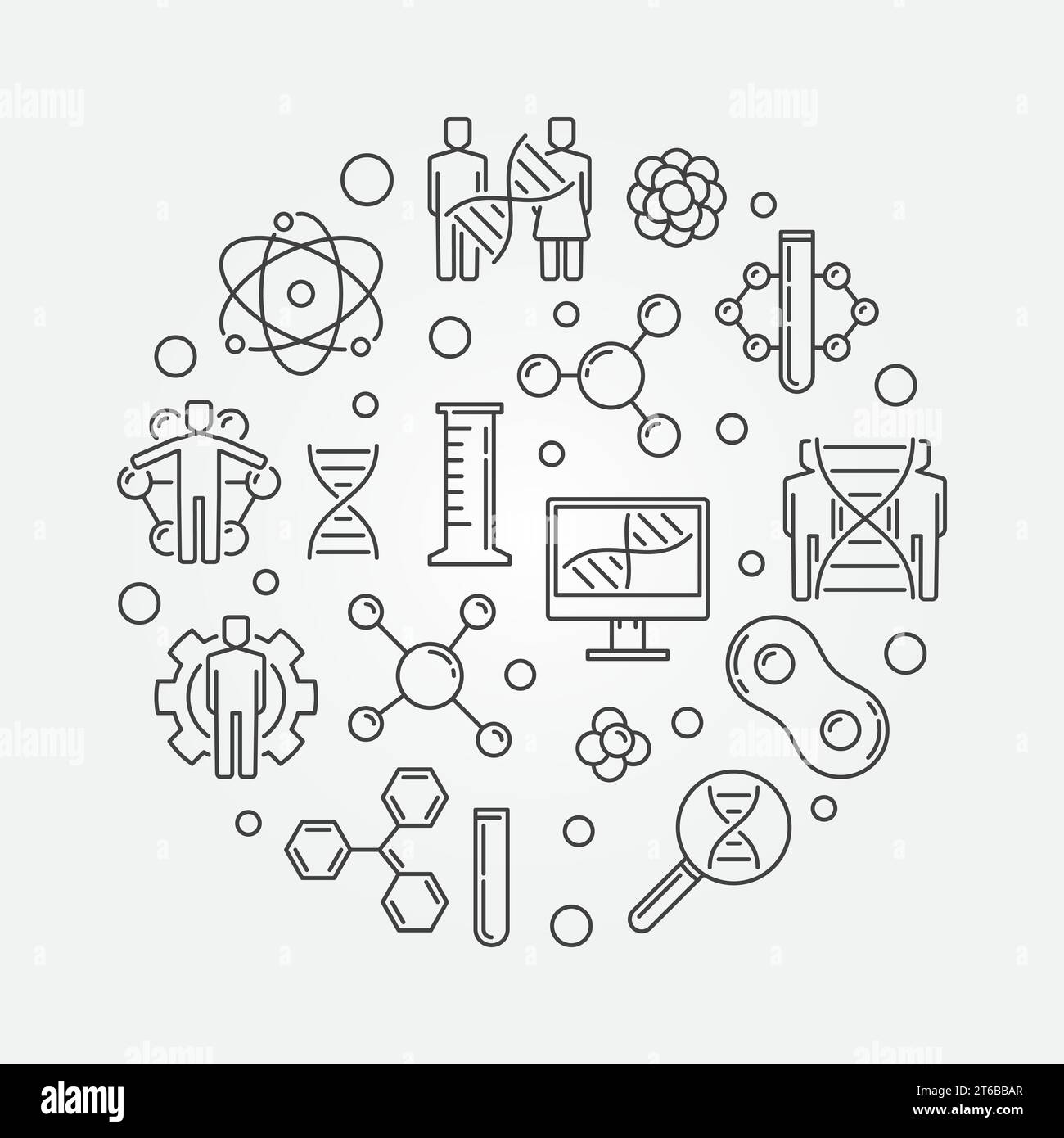 Human Genetic Modification vector minimal round linear illustration Stock Vector Image & Art - Alamy