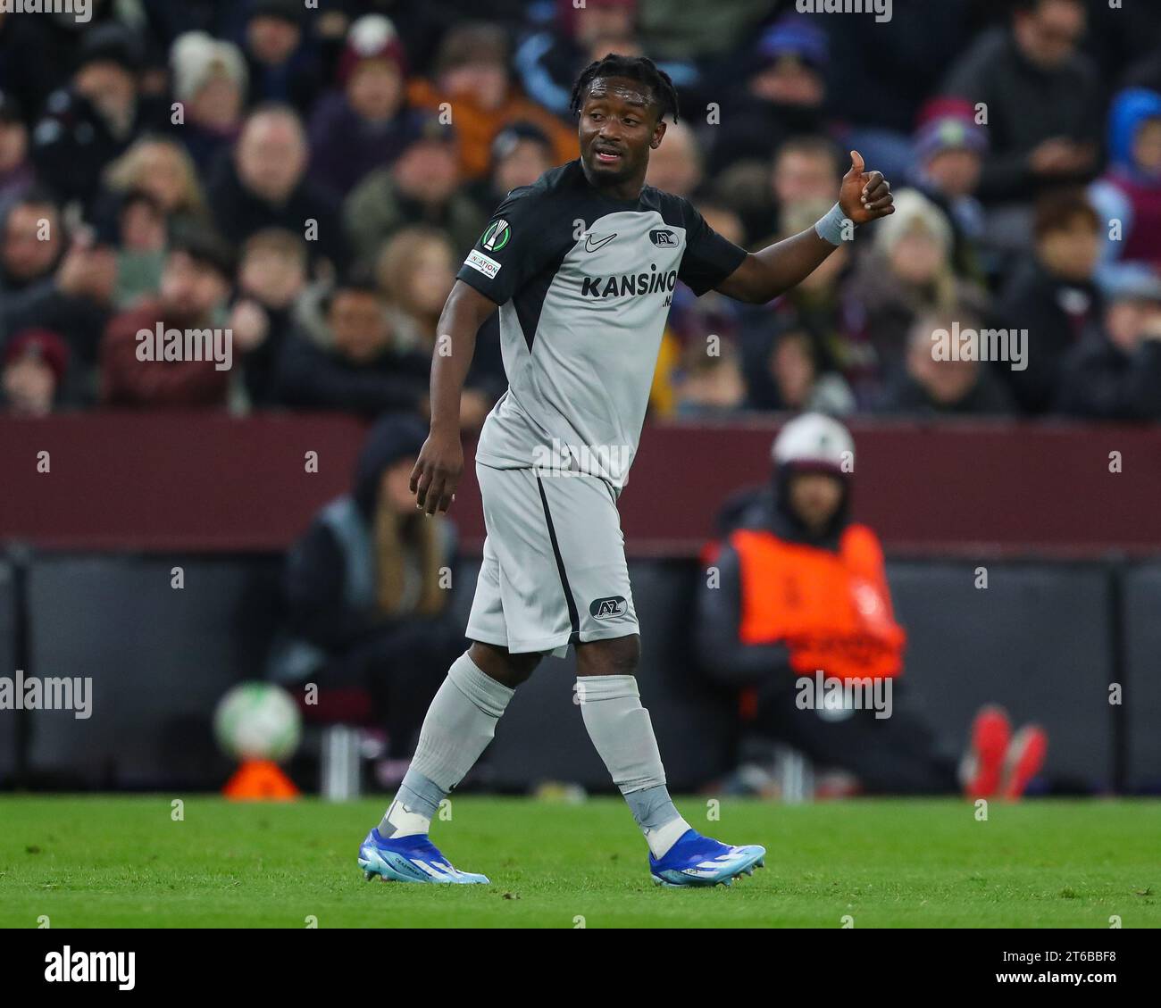 Ibrahim Sadiq #11 of AZ Alkmaar gives his team instructions during the ...