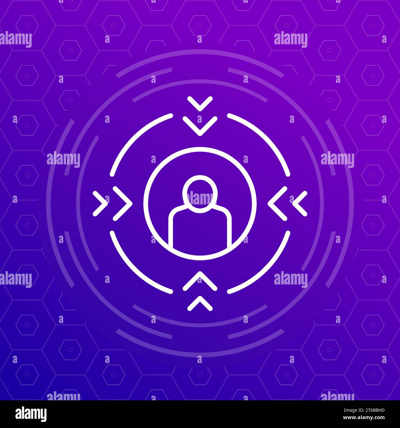 Focus on client icon, linear design Stock Vector Image & Art - Alamy