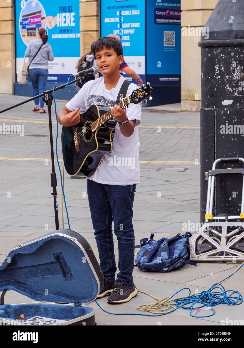 Young street musician in Bath, Somerset, England Stock Photo - Alamy