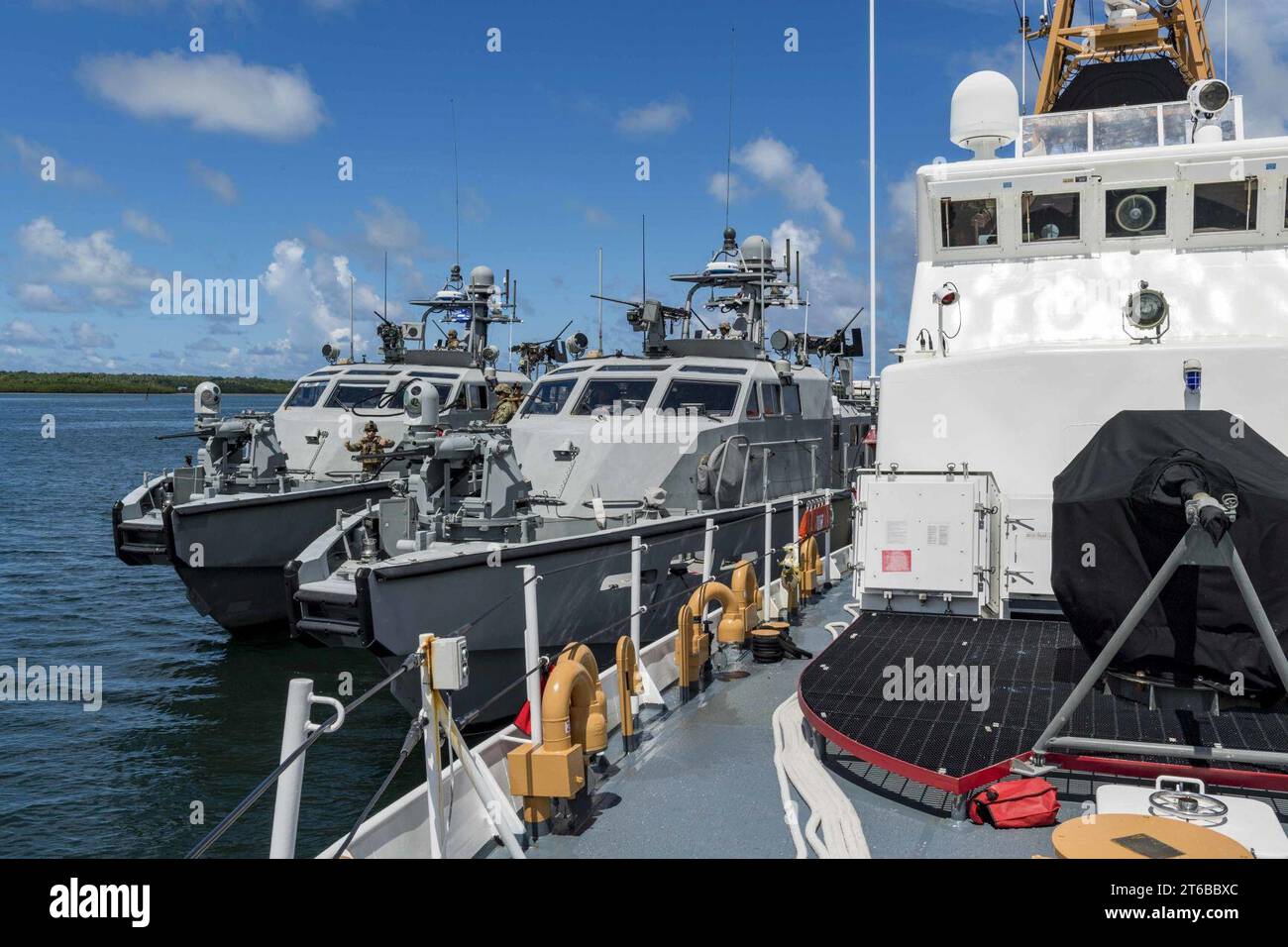 US patrol boats, from Guam, visit Yap, Micronesia - 190703 Stock Photo ...