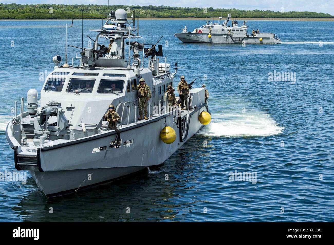 US patrol vessels off Yap - 190703 Stock Photo - Alamy