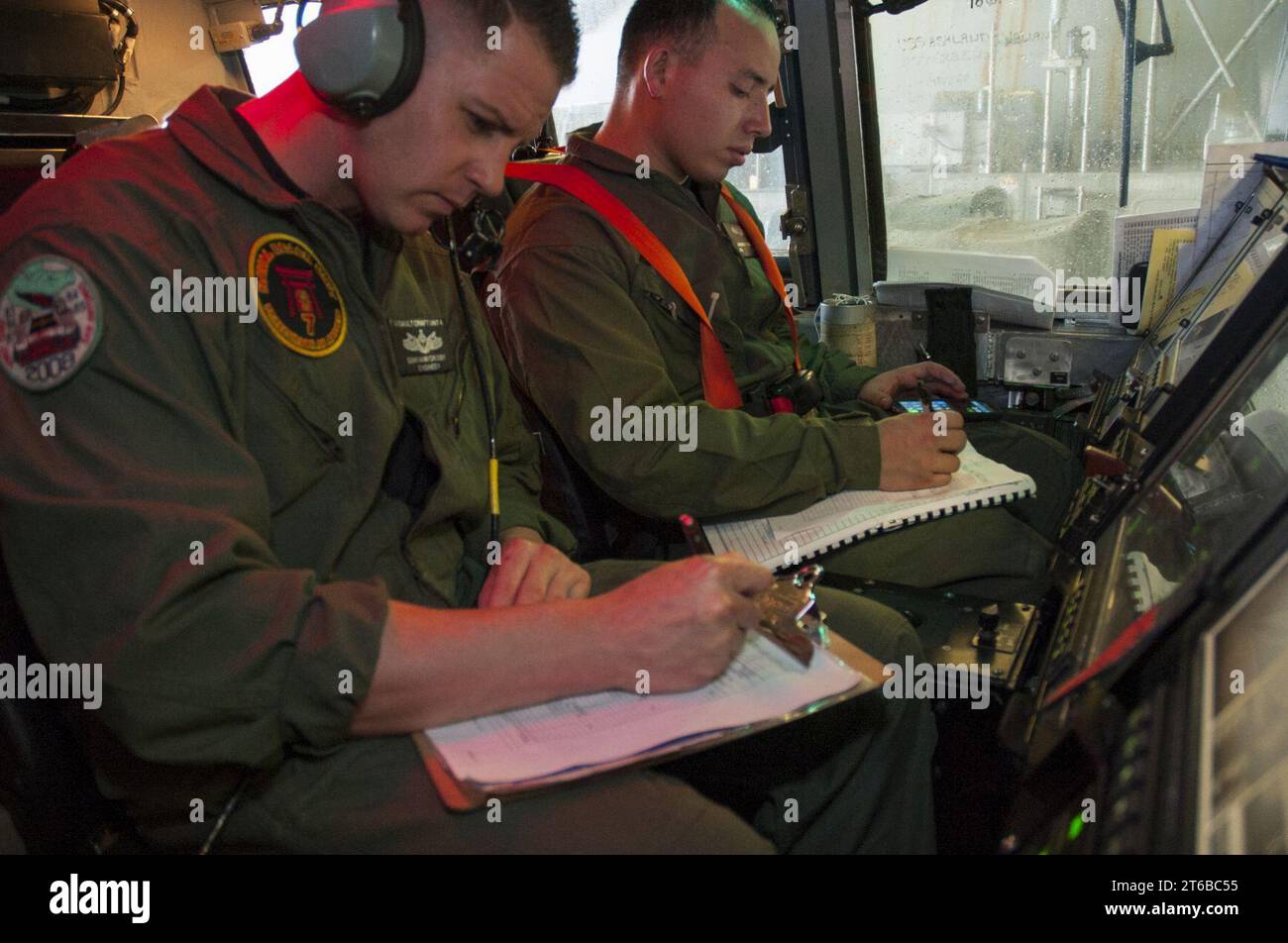 US Sailors prepare to launch a Landing Craft Air Cushion vehicle during ...