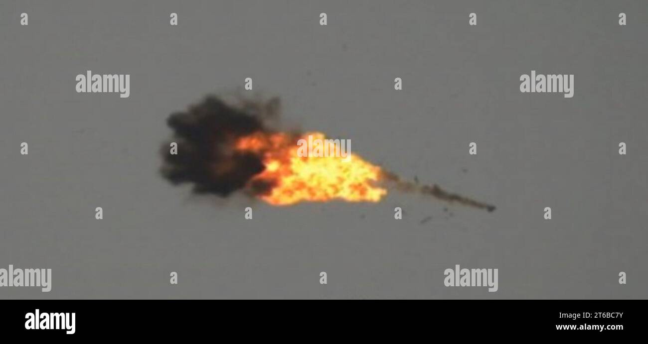 US shootdown of Iranian UAV at Mission Support Site Conoco Stock Photo ...