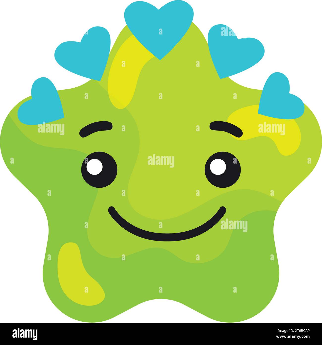 Isolated cute happy star shape in love emoji Vector Stock Vector Image ...