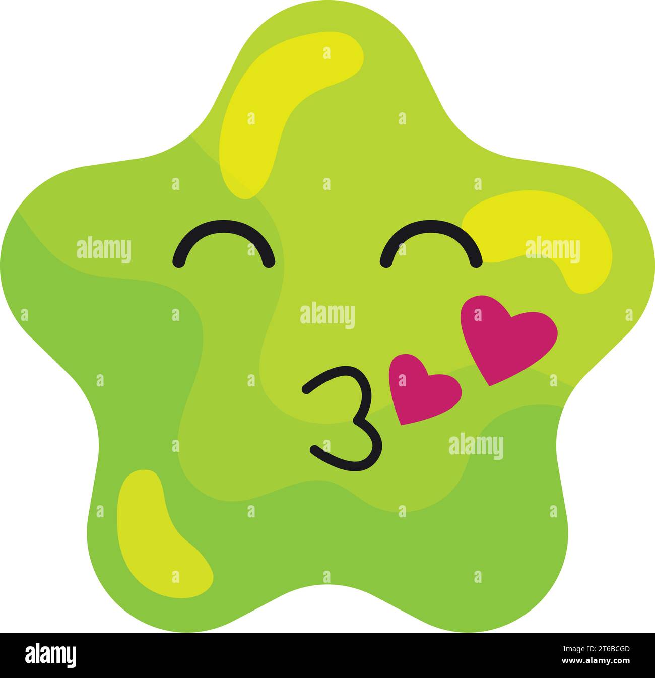 Isolated cute kissing star shape emoji Vector Stock Vector Image & Art ...
