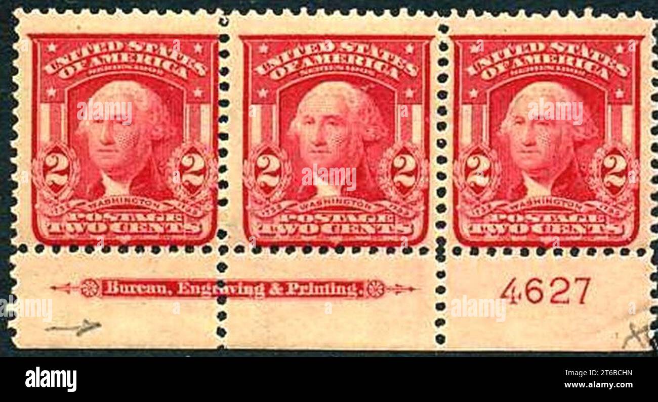 US stamp 1903 2c Washington Stock Photo - Alamy