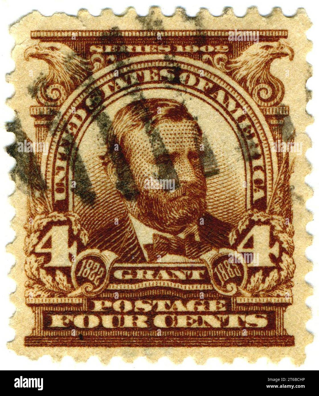 US stamp 1902 4c Grant Stock Photo - Alamy