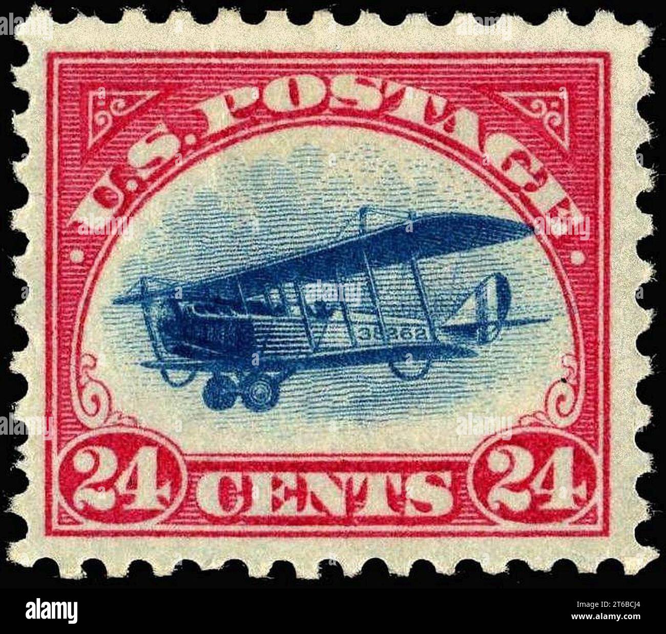 US stamp 1918 24c Curtiss Jenny -C3 Stock Photo - Alamy