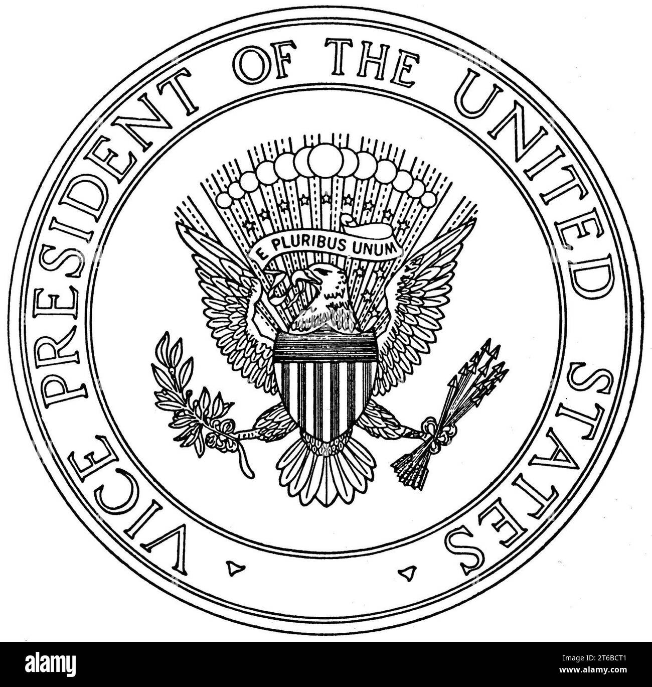 US Vice Presidents Seal 1975 EO illustration Stock Photo - Alamy