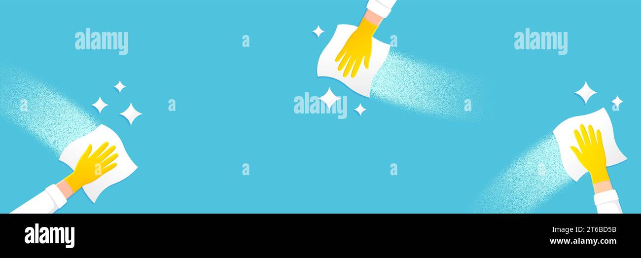 Cleaning and wipe background. Antibacterial wet wipe. Gloved hand wipes ...