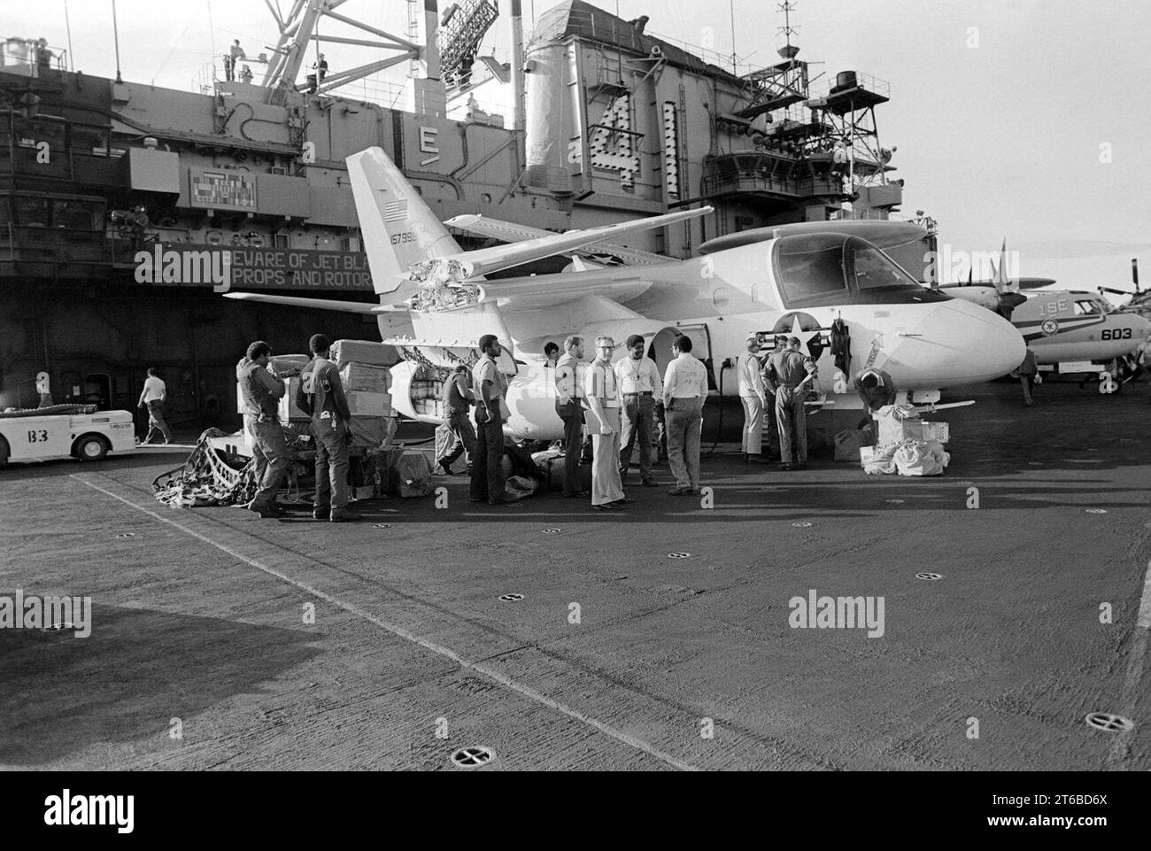 US-3A Viking on USS Midway (CV-41) 1980 Stock Photo - Alamy