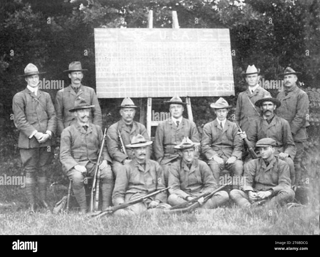 USA military riffle team Olympics 1908 Stock Photo - Alamy