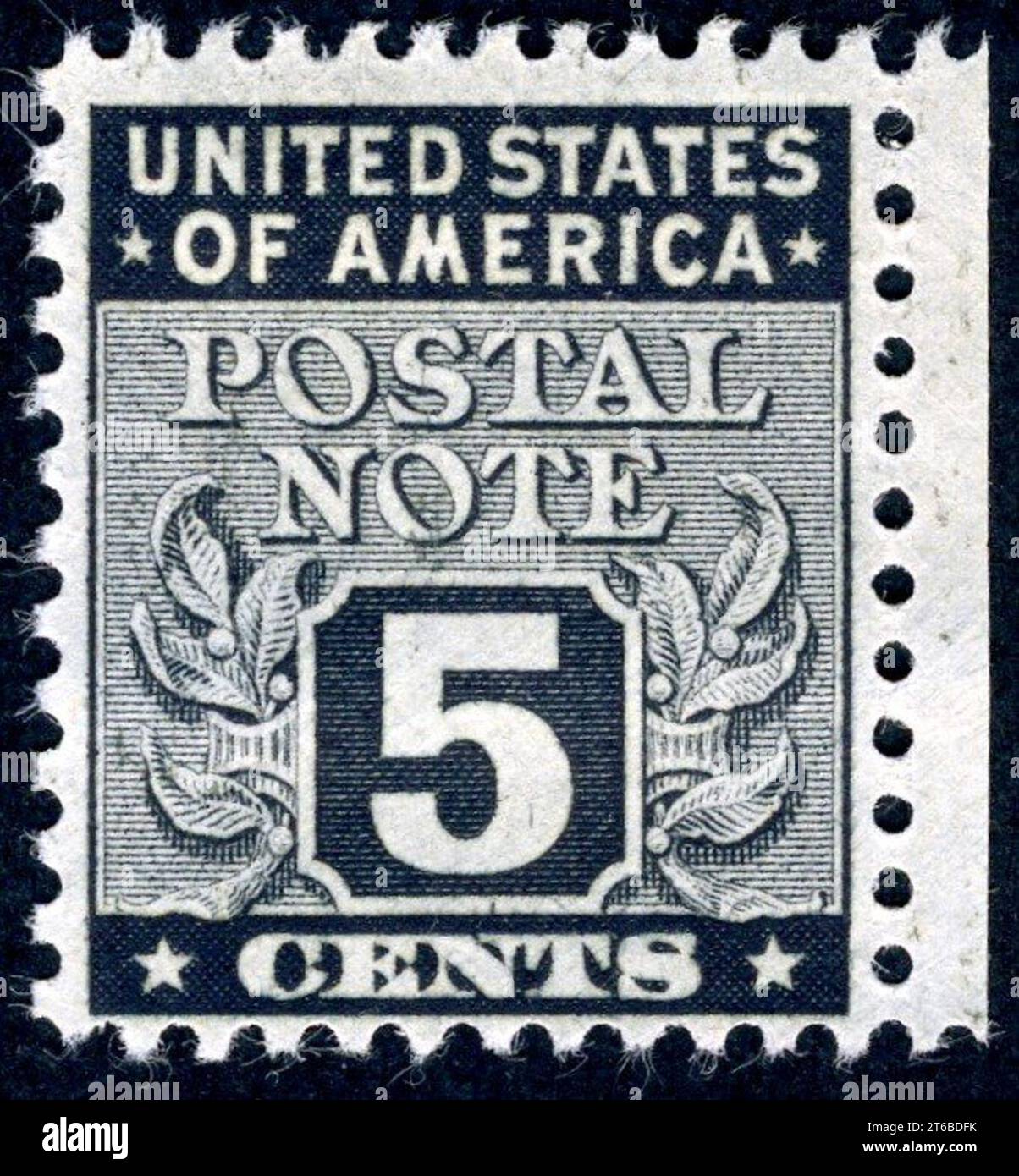 USA Sc PH5 stamp (Postal Notes 05c Stock Photo - Alamy