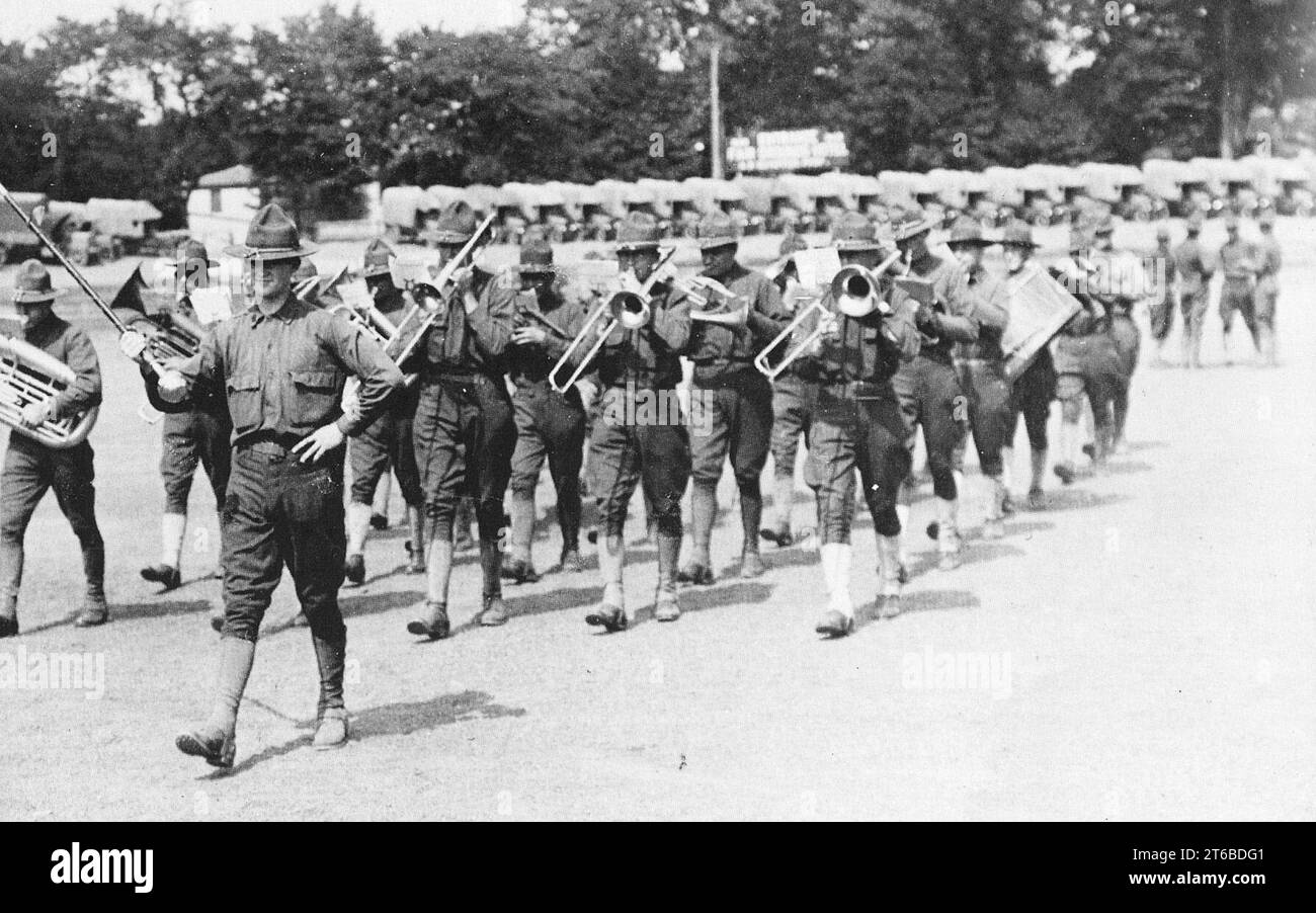 USAAC Band - Camp Crane 1918 Stock Photo - Alamy