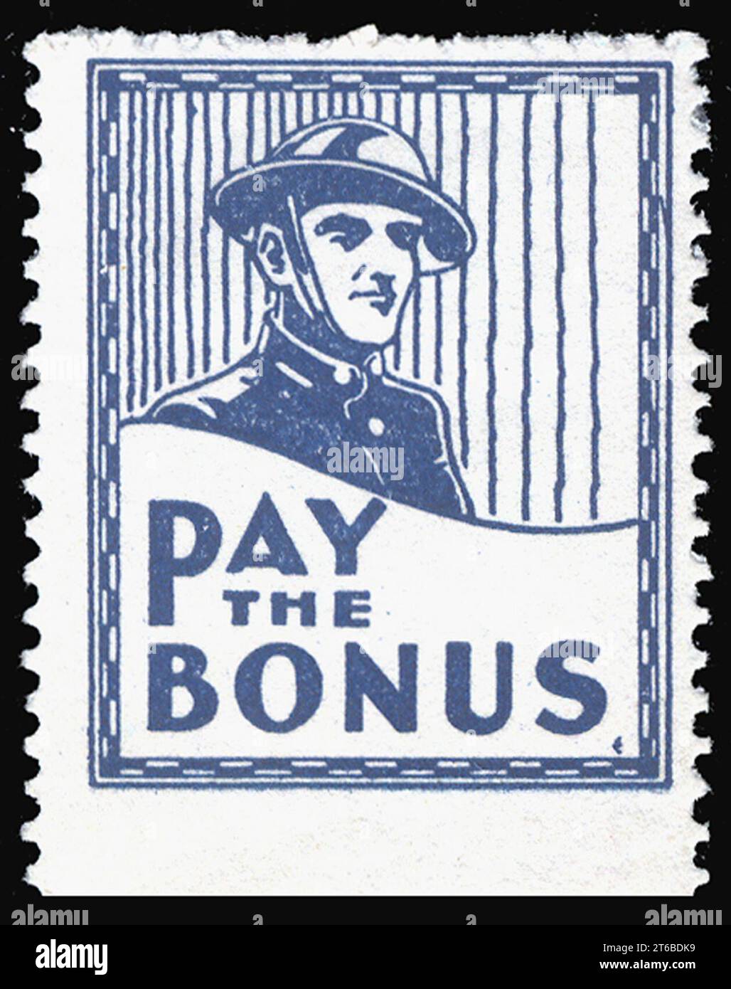 USA-Cinderella-Stamp-1932 Pay the Bonus Stock Photo - Alamy
