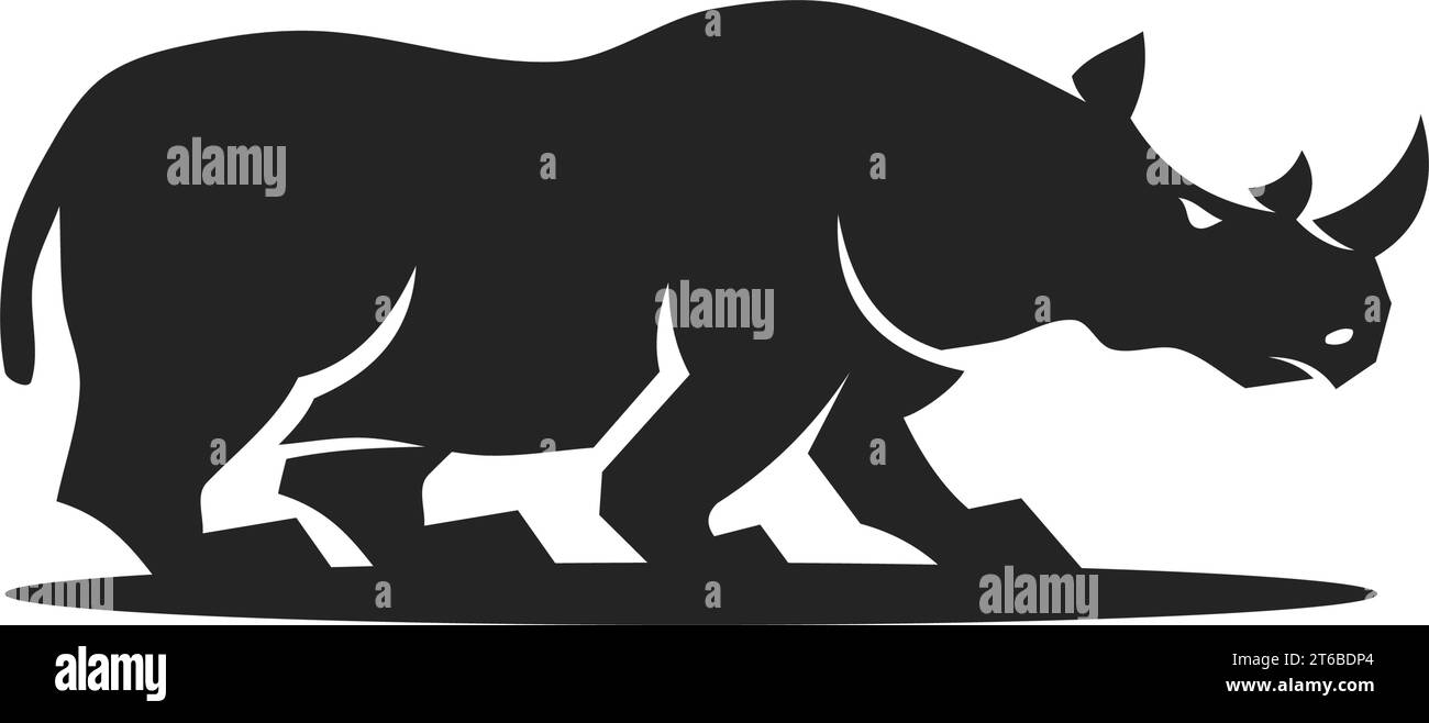 rhino logo template Isolated. Brand Identity. Icon Abstract Vector ...