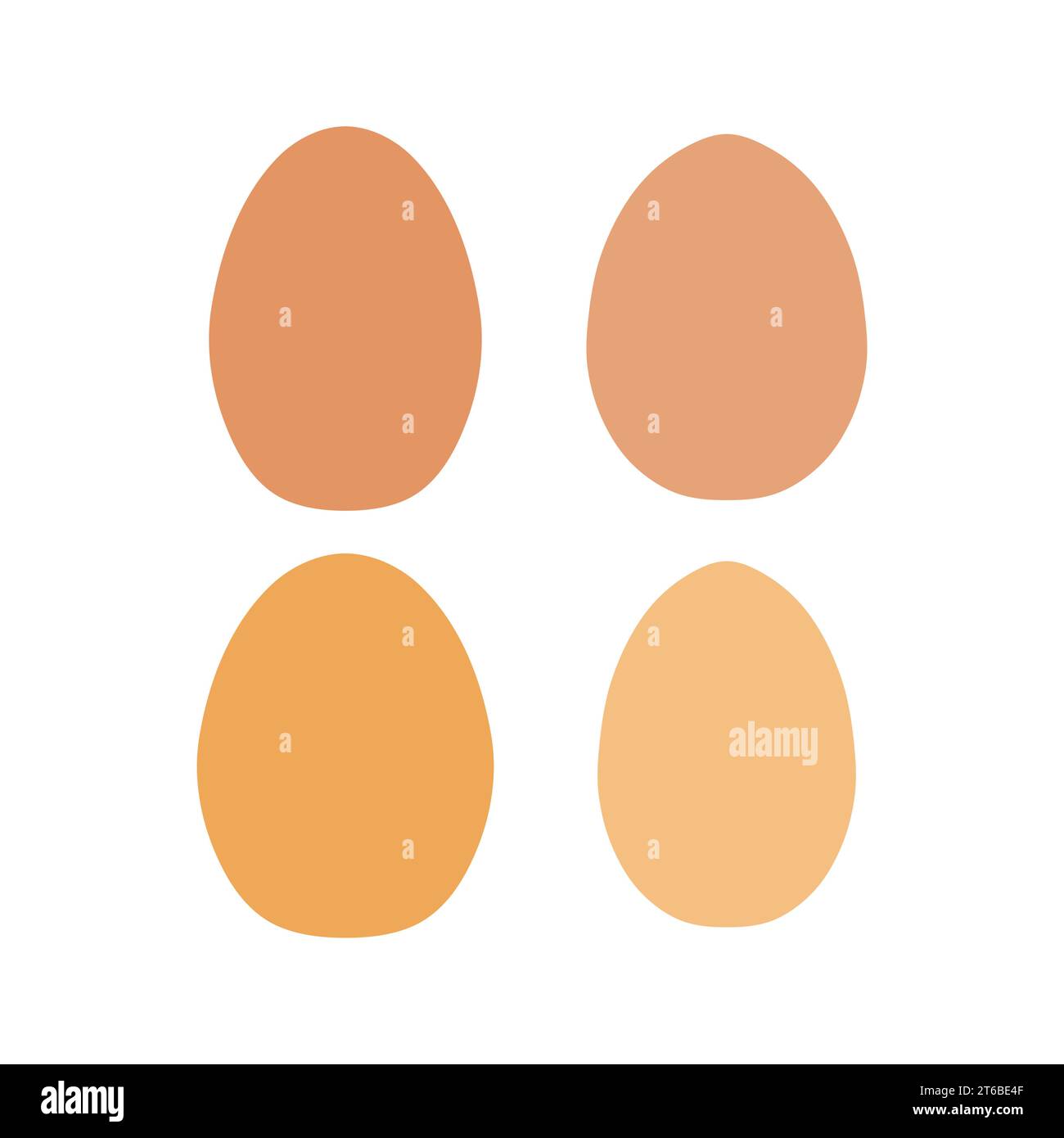 Egg shape set simple vector illustration. Egg symbol isolated on white ...