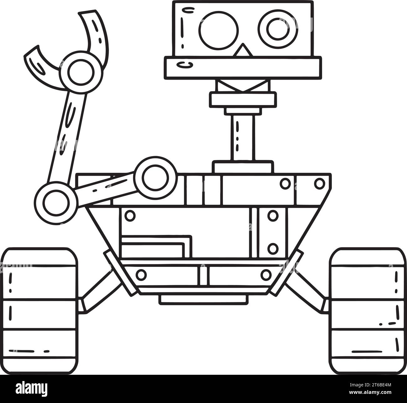 Rover Robot Isolated Coloring Page for Kids Stock Vector Image & Art ...