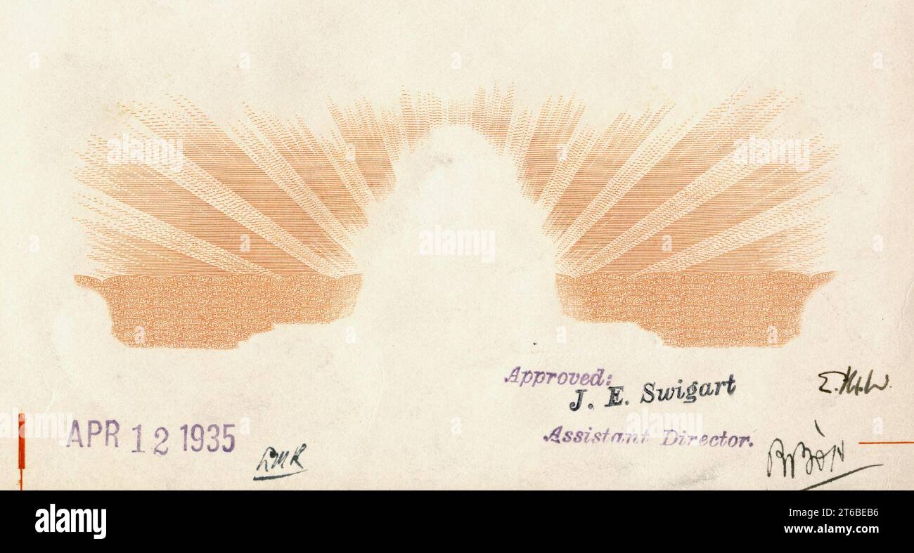 US-BEP-Sample tint (50 peso Cuban silver certificate Stock Photo - Alamy