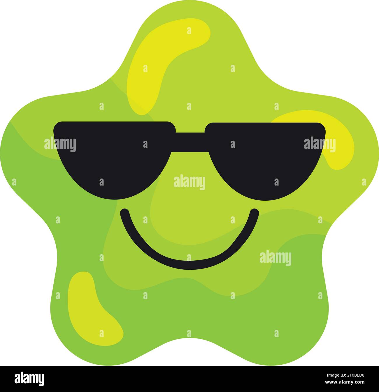 Isolated cute happy star shape with sunglasses Vector Stock Vector ...