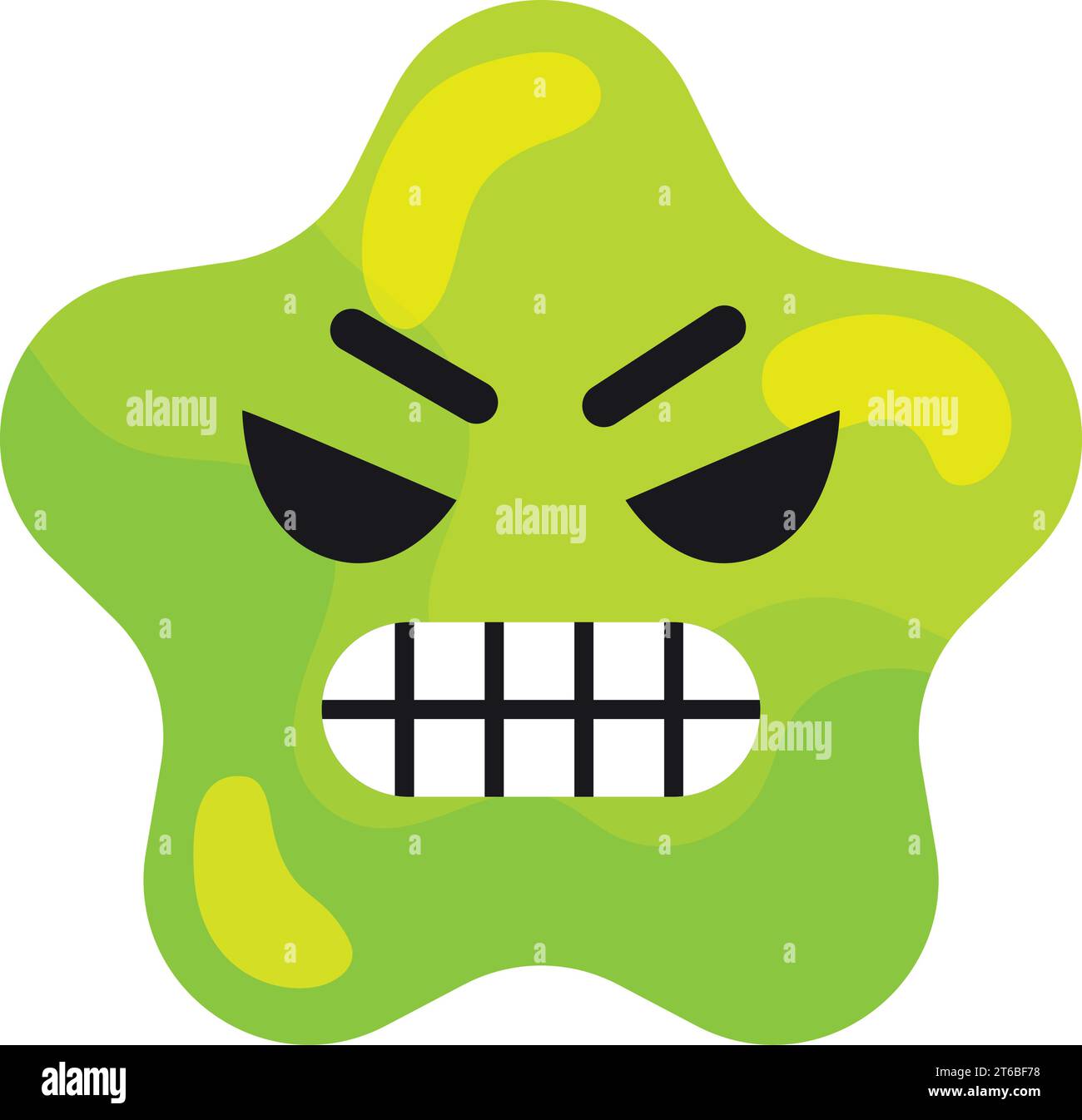 Isolated angry cute star shape emoji Vector Stock Vector Image & Art ...