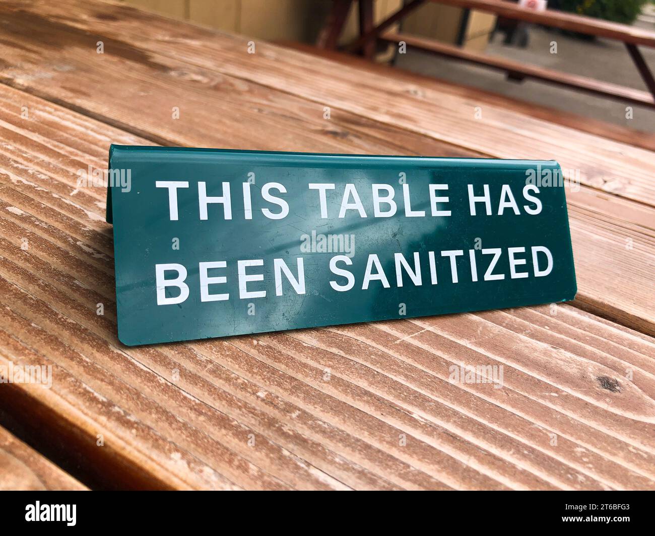 This table has been sanitized hi-res stock photography and images - Alamy