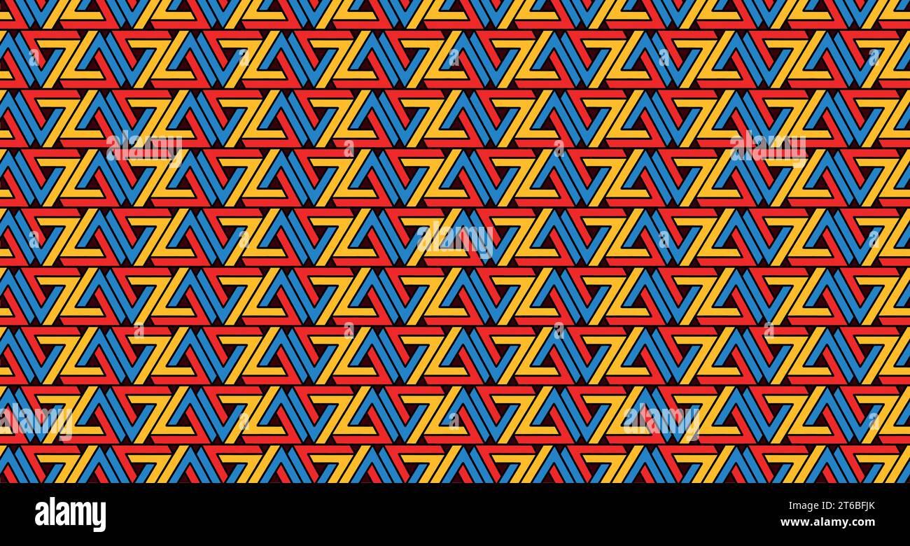 Beautiful triangle illusion based on indigenous att with three primary ...