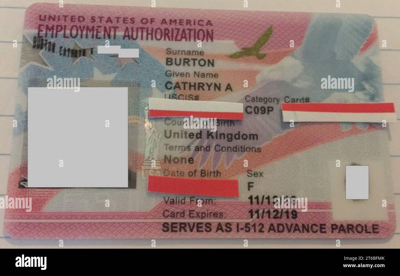 Employment authorization card hi-res stock photography and images - Alamy
