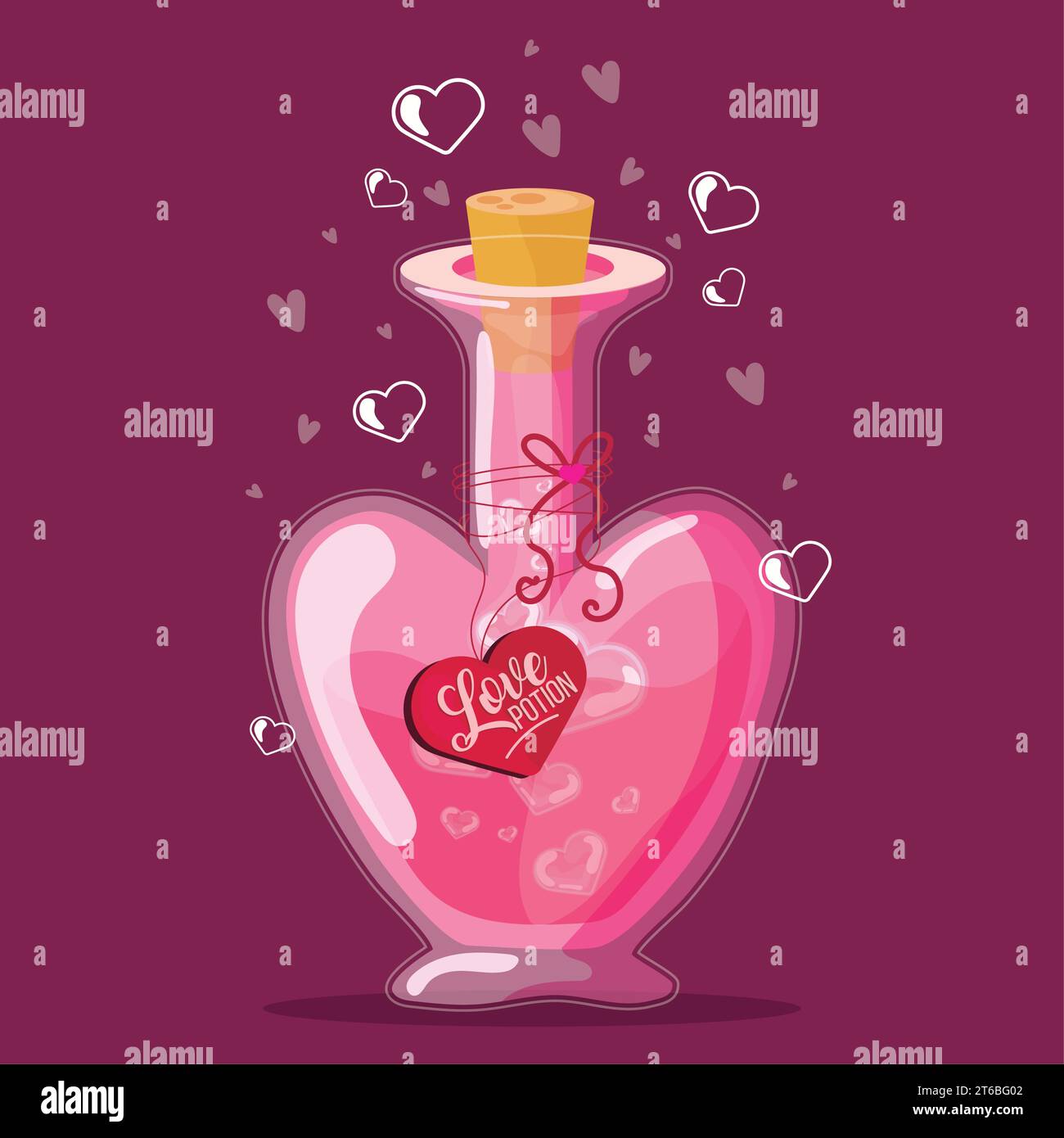 Isolated colored magical love potion elixir Vector Stock Vector Image ...