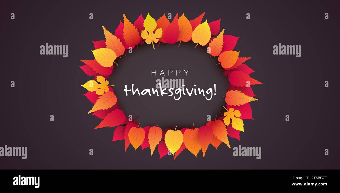 Happy Thanksgiving Card Layout, Landing Page Design Template with ...