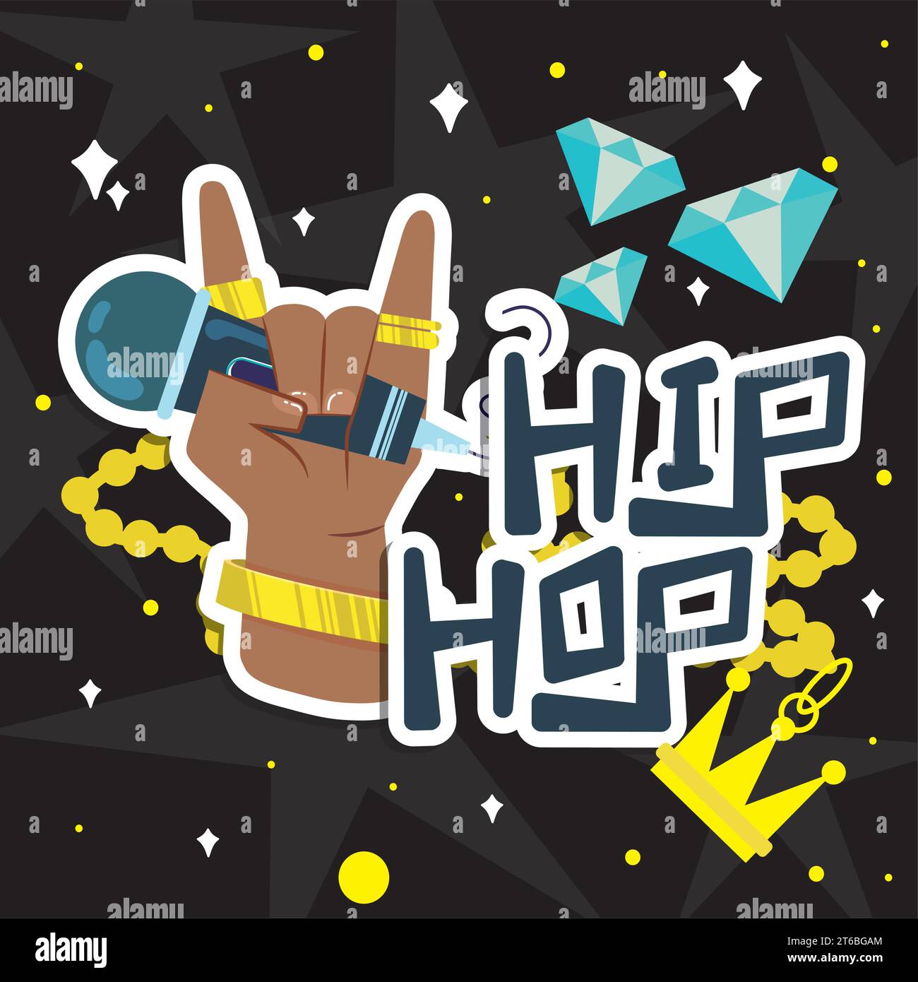Colored hip hop music style concept background Vector Stock Vector ...