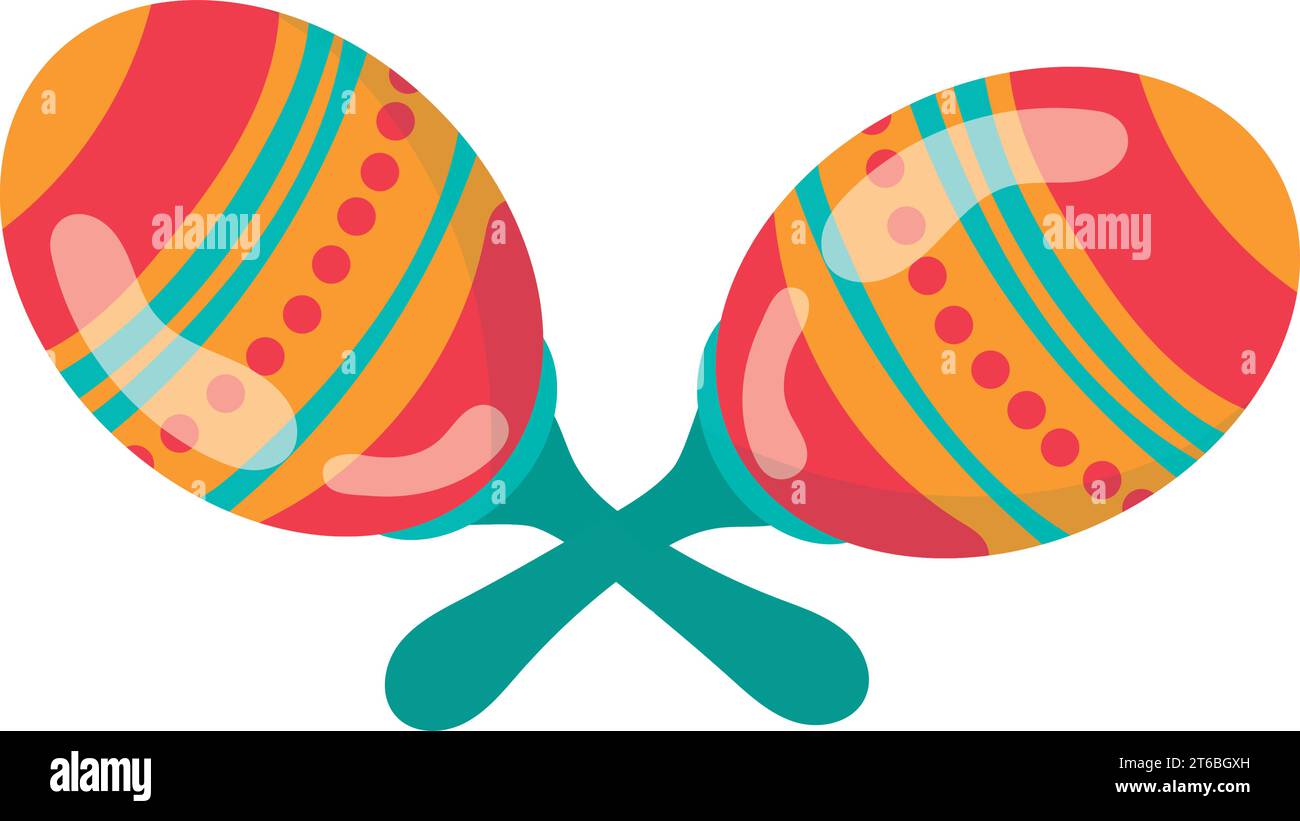 Isolated colored maracas musical instrument Vector Stock Vector Image ...
