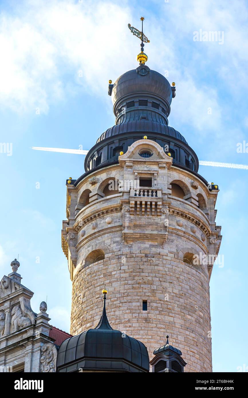 Neuer Rathausturm - the main tower of Leipzig New Town Hall (Neues ...