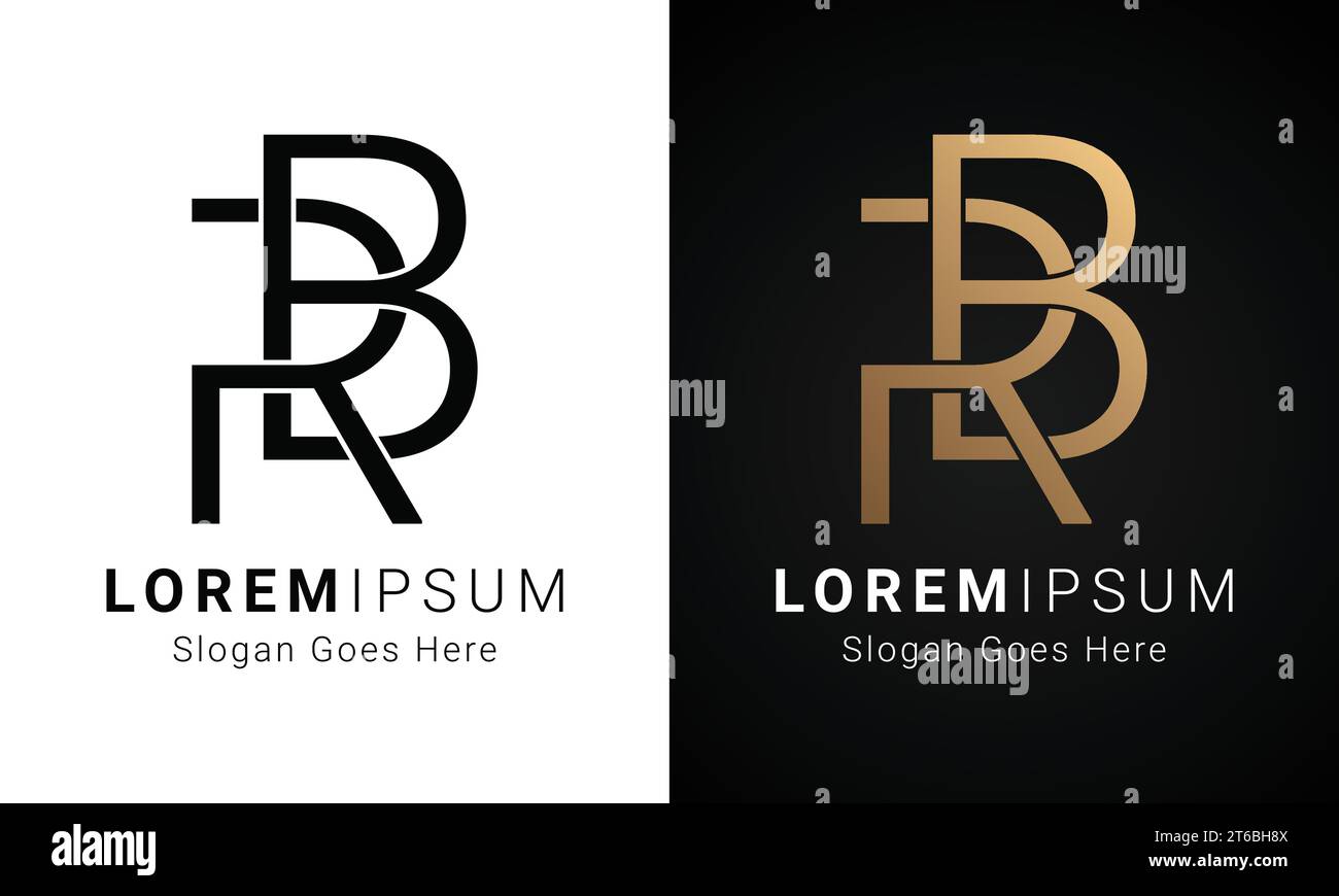 Luxury Initial BR or RB Monogram Text Letter Logo Design Stock Vector Image & Art - Alamy