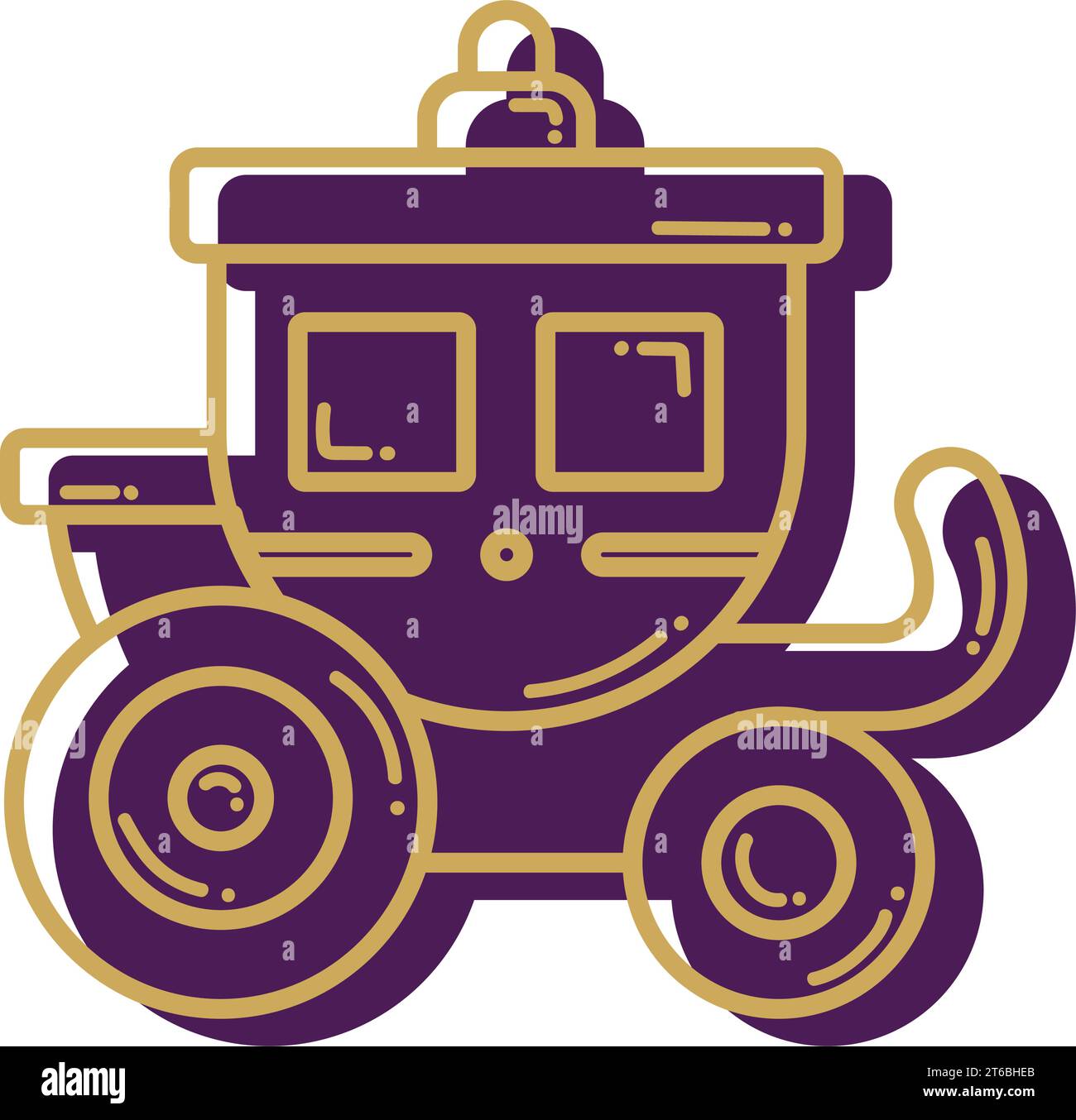 Isolated royalty carriage icon medieval Vector Stock Vector Image & Art ...