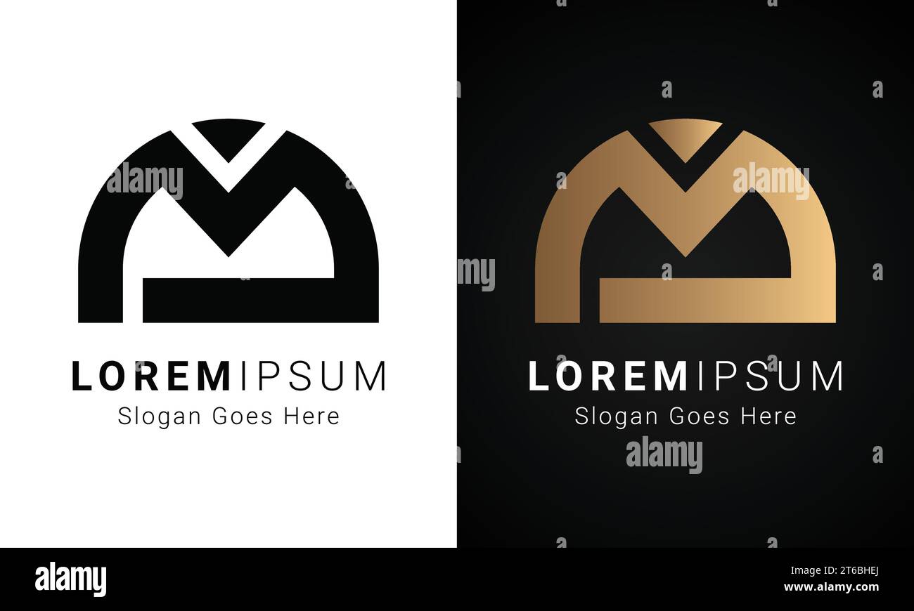 Luxury Initial MD or DM Monogram Text Letter Logo Design Stock Vector Image & Art - Alamy