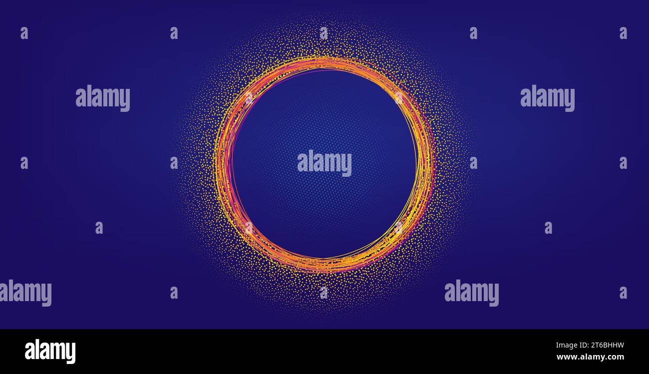 Stroke circle dynamic background. Blue background for promotional offer ...