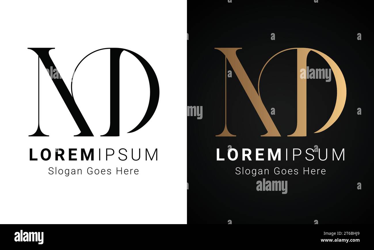 Luxury Initial MD or DM Monogram Text Letter Logo Design Stock Vector Image & Art - Alamy